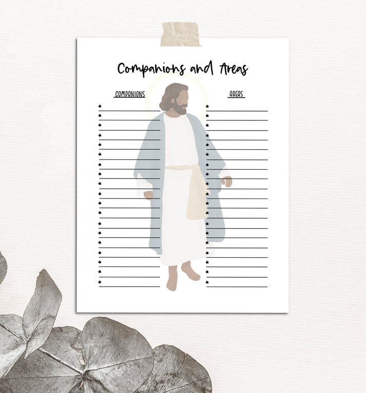 LDS Missionary Companion and Area List