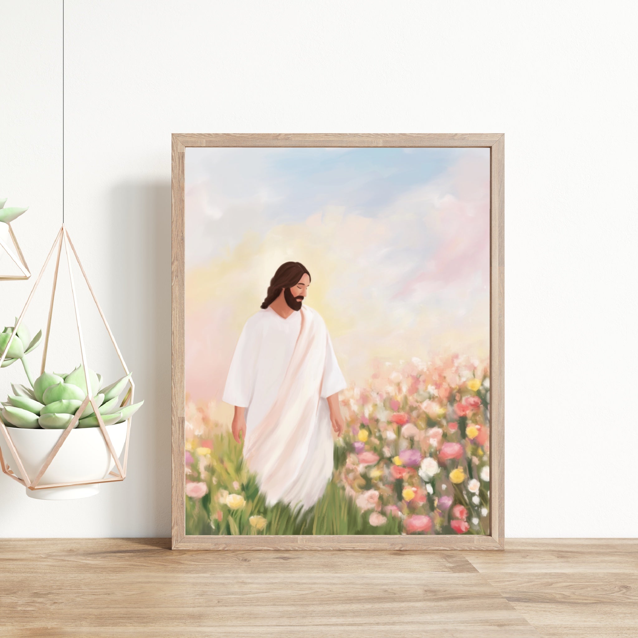 Modern Christian Art Print - A Pondering Heart